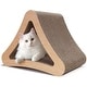Scratch 3-Sided Triangle Cat Scratching Post Scratcher Cardboard - 16 ...