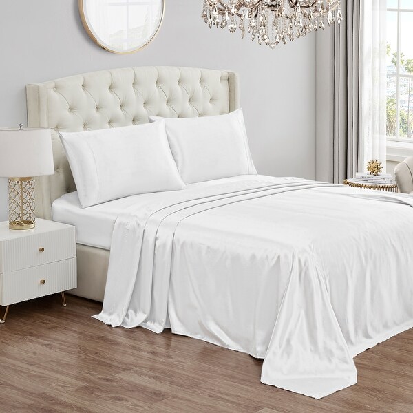 Satin sheets king store