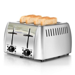 4 Slice Toaster Stainless Steel Toaster Two Slice Bagel Toaster Small ...