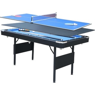 3 in 1 Billiard Table,5.5Ft Folding Billiard Table, Table Tennis,Dining ...