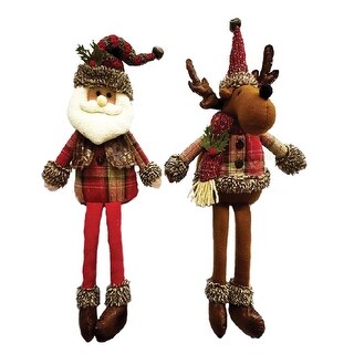 16 inch Santa And Pal, Set of 2 - brown - Bed Bath & Beyond - 34648411