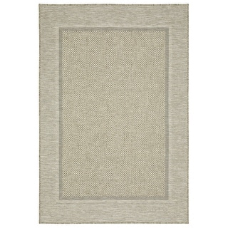 Sevran Beige Black Border Casual Area Rug - Bed Bath & Beyond - 38357734