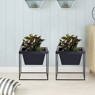 Elevated Planter Stands (Set of 2) - Minimalist Design - Bed Bath ...