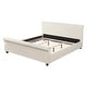 Christopher Knight Home - Modern Linen Upholstered Bed Frame with Solid ...
