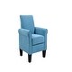 Modern Accent Chair Armchair Blue Tufted Armchair with Vintage Brass ...