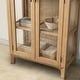 Classic Home Crest 79" Reclaimed Pine Wood Curio Cabinet in Natural ...