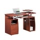Pull Out Keyboard Panel Workstation Computer Desk with Storage Student ...