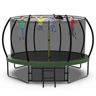 16FT Trampoline with Enclosure Outdoor Recreational Trampolines - Bed ...