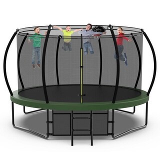 16FT Trampoline with Enclosure Outdoor Recreational Trampolines - Bed ...