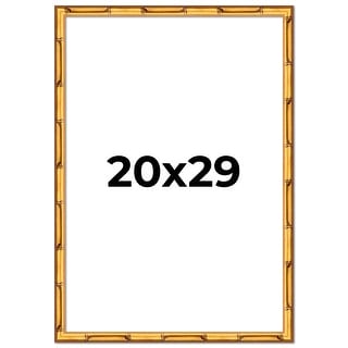 20x29 Frame Gold Bamboo Solid Wood Picture Frame | 1 Inch Moulding ...