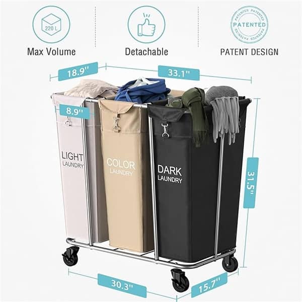 large plastic laundry sorter