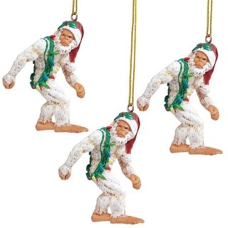 Design Toscano Abominable Snowman Yeti Christmas Ornaments (Set of 3 ...