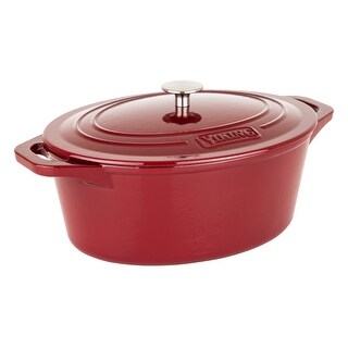 Viking Cast Iron 7-Quart Oval Roaster-Red - Bed Bath & Beyond - 37169820