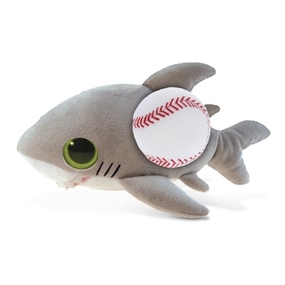 DolliBu Big-Eye Shark Stuffed Animal with Baseball Plush Toy - 6 inches ...