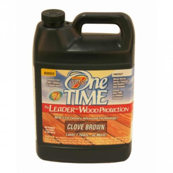 One TIME 00400 Wood Preservative Stain & Sealer, Clove Brown - Bed Bath ...
