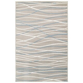 8' x 10' Gray Contemporary Waves Area Rug - 3'6" - Bed Bath & Beyond ...