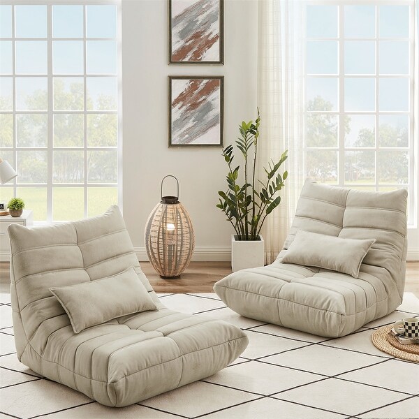 Soft Suede Lounge Chair Lazy Floor Sofa Accent Bean Bag Couch for Living Room Chair Bed Bath Beyond 37211348