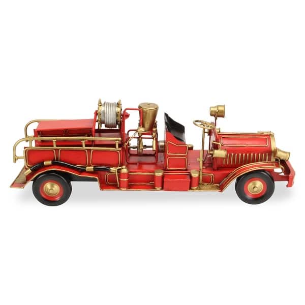 Red Metal Early 20th Century Fire Engine Model - On Sale - Bed Bath ...