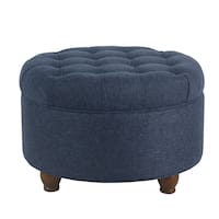 Tufted Large Round Storage Ottoman Beige/ Grey/ Blue - On Sale - Bed ...
