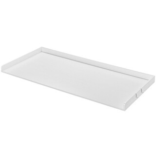 White Particleboard Laundy Washer Dryer Shelf with Hooks Ideal for ...