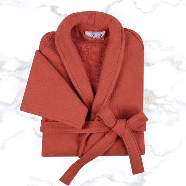 orange waffle robe