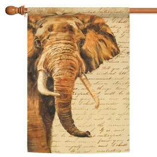 Hand Painted Elephant Outdoor House Flag 40" x 28" - Bed Bath & Beyond ...