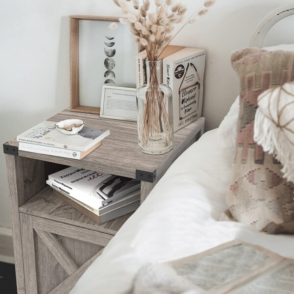 Sherraine Farmhouse Nightstand Set of 2 Gracie Oaks
