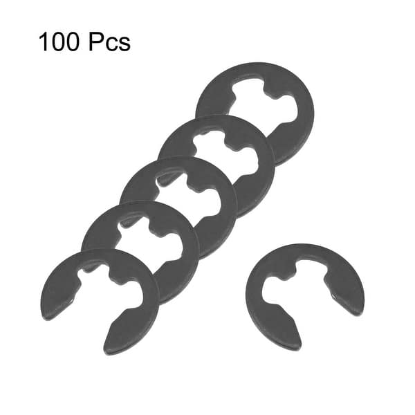 E-Clip Circlip 9mm External Retaining Shaft Ring Carbon Steel 100pcs ...