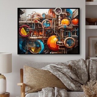 Designart "Constructivism Industrial Symphony I" Constructivism Metal ...