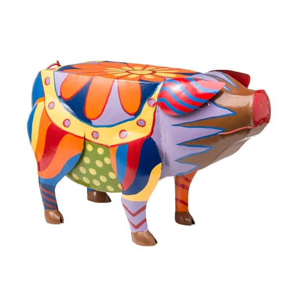 Colorful Folk Art Pig Side Table - Bed Bath & Beyond - 35851074