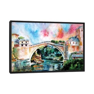 iCanvas "Mostar Bridge II" by Anna Brigitta Kovacs Framed Canvas Print ...