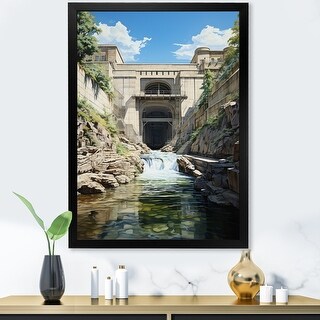 Designart "Dam Structural Symmetry Architectural" Dams Framed Wall Art ...
