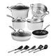 Granitestone Charleston Hammered 15 Piece Nonstick Cookware Set - Bed ...