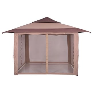 Dean 12x12 Outdoor Pop-up Steel Gazebo with Carrying Case and Soft Top ...