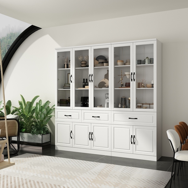 White display cabinet living room store