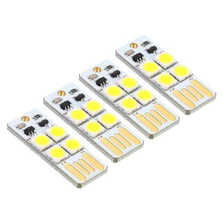 4Pcs 0.5W Mini USB LED Light 6000-6500K Slim Touch Lamp Module Clear ...