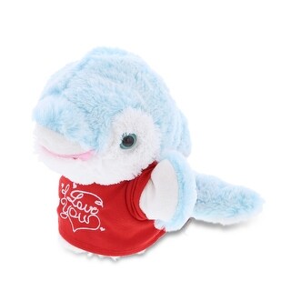DolliBu I LOVE YOU Super Soft Plush Dolphin Hand Puppet - 13 - Bed Bath ...