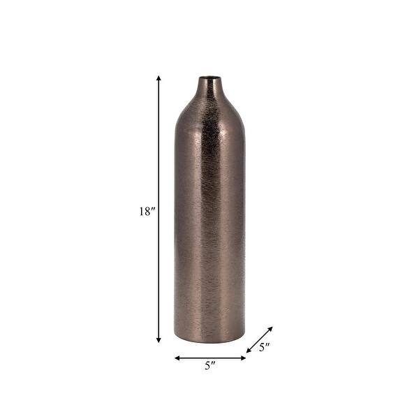 Metal, 18"H Cylinder Vase, Black, Cylinder, 18"H, Solid Color - Bed ...