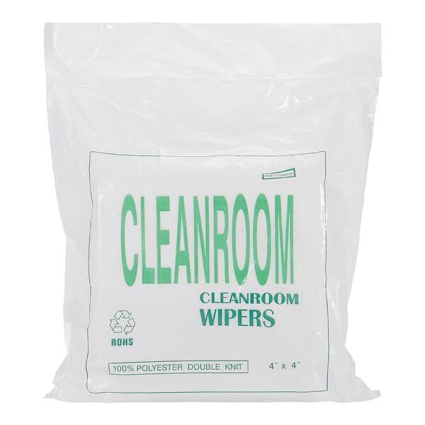 Clean Room Wiper 4"x4" Double Knit Polyester Cold Cut Sealed Edge 1006S ...