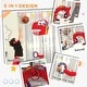 Qaba 5-in-1 Kids Basketball Hoop, Adjustable Height, Sports Center with ...