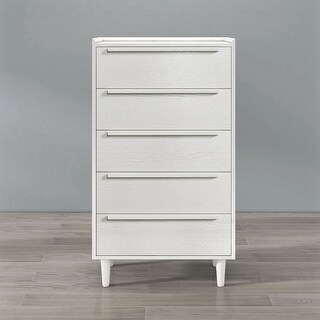 Wood Grain 5-Drawer Chest with Solid Wood Legs - Bed Bath & Beyond ...