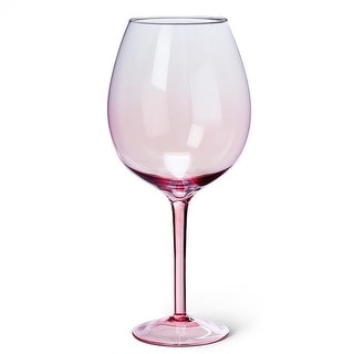 Iridescent Pink Stemmed Wine Drinking Glass - Bed Bath & Beyond - 41774675