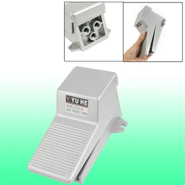 1/4"NPT 2 Position 3 Way Nonslip Momentary Pneumatic Foot Pedal Valve ...