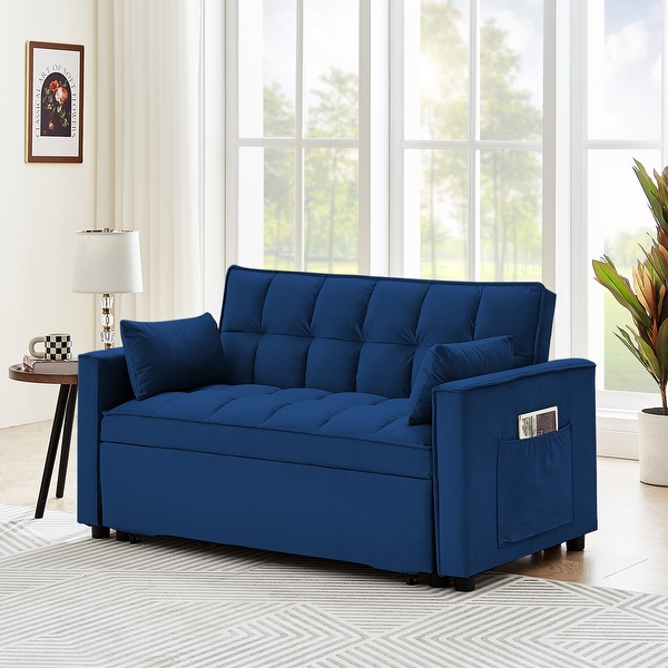 Sleeper Sofa Couch w Pull Out Bed 55 Modern Velvet Convertible Sleeper Sofa Bed Small Love seat Sofa Bed Bed Bath Beyond 37920296