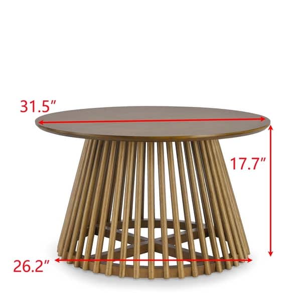 Round Coffee Table, Solid Wood Storage Circle Center Table - Bed Bath ...