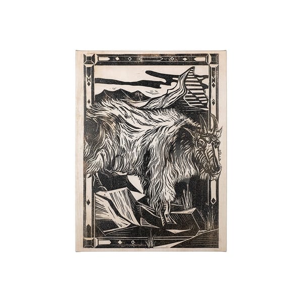 Linocut I (Goat) (30 x 40) Canvas Art Print - Bed Bath & Beyond - 39217513