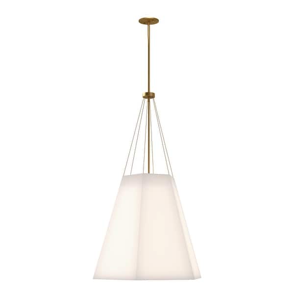 Manila 22" Pendant Light, Light, White Linen, Rod 46 3X40W E26 - Bed ...