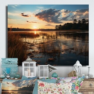 Designart "Delaware Coastal Landscape III" Landscapes Metal Wall Art ...
