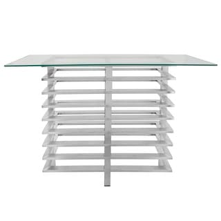 Metal Stacked Console Table, Silver - Bed Bath & Beyond - 32822170