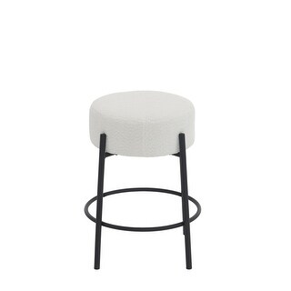 2Pcs Simple Style Round Bar Stools with Metal Legs - Bed Bath & Beyond ...